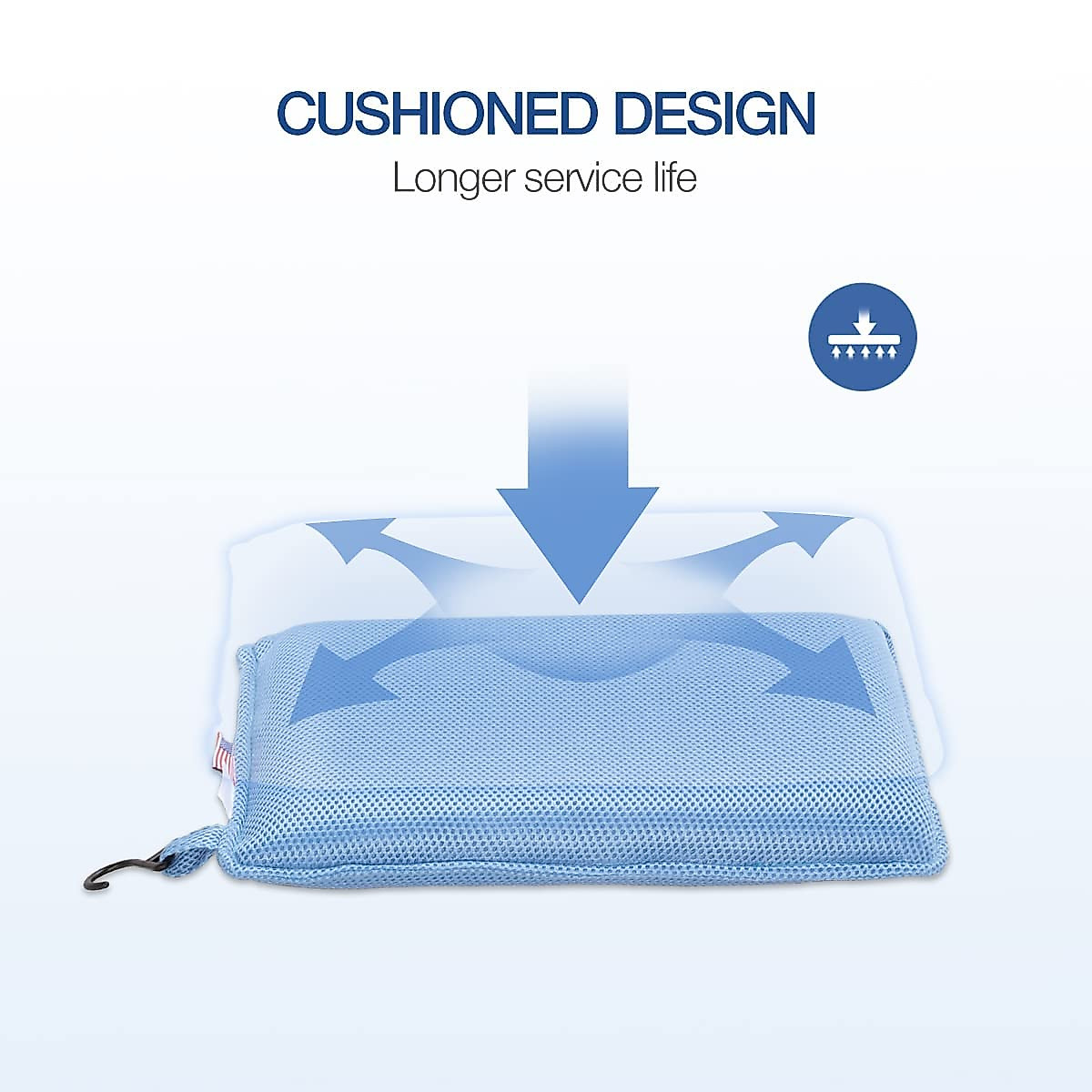 GreenChief Shower Stool 300lb, Rotating Bath Seat, Adjustable Shower Chairs & GreenChief Cushion for Shower Waterproof, Seat Foam Cushion with Hook, Bath Seat Cushion Mat