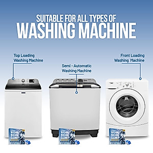 Washing Machine Cleaner Descaler Tablets - Deep Cleaning Tablets for HE Front & Top Loader Washer, Remove Ordor Grime Buildup Residue Eliminator (24 Pack, 2, Count)