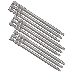 Yakamoz 3 Set of 3Pcs 1/4-Inch Shank 4-Inch Length Long Magnetic Square Head Screwdriver Bits Set Power Tools SQ1 SQ2 SQ3