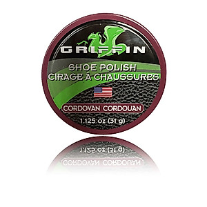 Griffin Leather Shoe Polish Cordovan 1.125 oz Made in The USA Shoe Shine, Polish, Restore