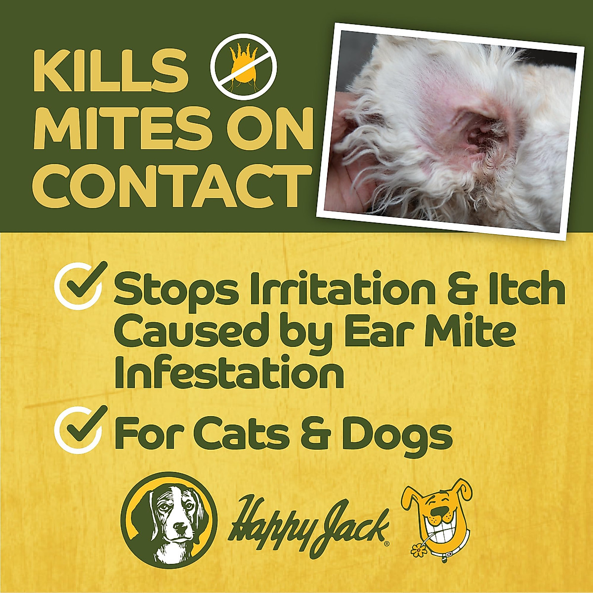 HAPPY JACK Mitex Ear Mite Treatment for Dogs & Cats (0.5 oz), Itch Relief from Constant Itching & Ear Irritation