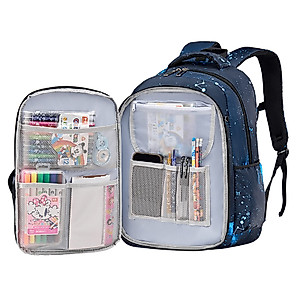 Youngsing Boy Backpack,Backpack for Boys Kids Backpack Elementary Primary School Bookbags 17.7 inch School Backpack for Children (Black)