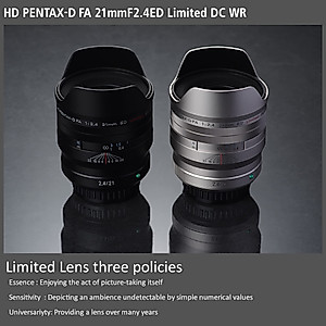 Pentax FA 21mmF2.4ED Limited DC WR Black Ultra-Wide-Angle Single Focus Lens [for use with Full Frame DSLR ] Limited Lens, machined Aluminum Lens Barrel, (28040)