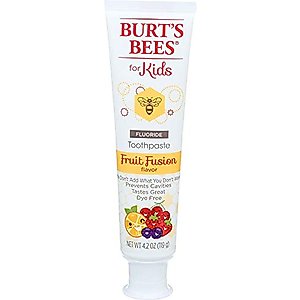 Burt's Bees Kids Toothpaste, Fluoride toothpaste, Fruit Fusion, 4.2 oz