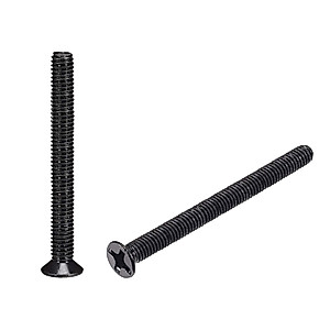 uxcell M3 x 30mm Phillips Screw Fastener Black for Laptop PC TV Fan Switch 50pcs