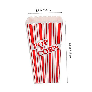 HEMOTON 30 Pcs Popcorn Popcorn Bucket Microwave Containers Disposable Food Containers Snack Container Oil Proof Popcorn Cup Disposable Popcorn Buckets Paper Popcorn Boxes Popcorn Bag Candy