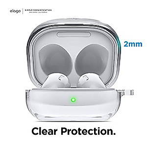 elago Clear Case Compatible with Samsung Galaxy Buds 2 Pro Case (2022) / Galaxy Buds 2 Case (2021) / Galaxy Buds Pro Case (2021) / Galaxy Buds Live Case (2020) TPU Cover [Crystal Clear]