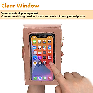 HOPSOOKEN Womens RIFD Small Crossbody Cell phone Purse Wallet Roomy Shoulder Bags (sblack)