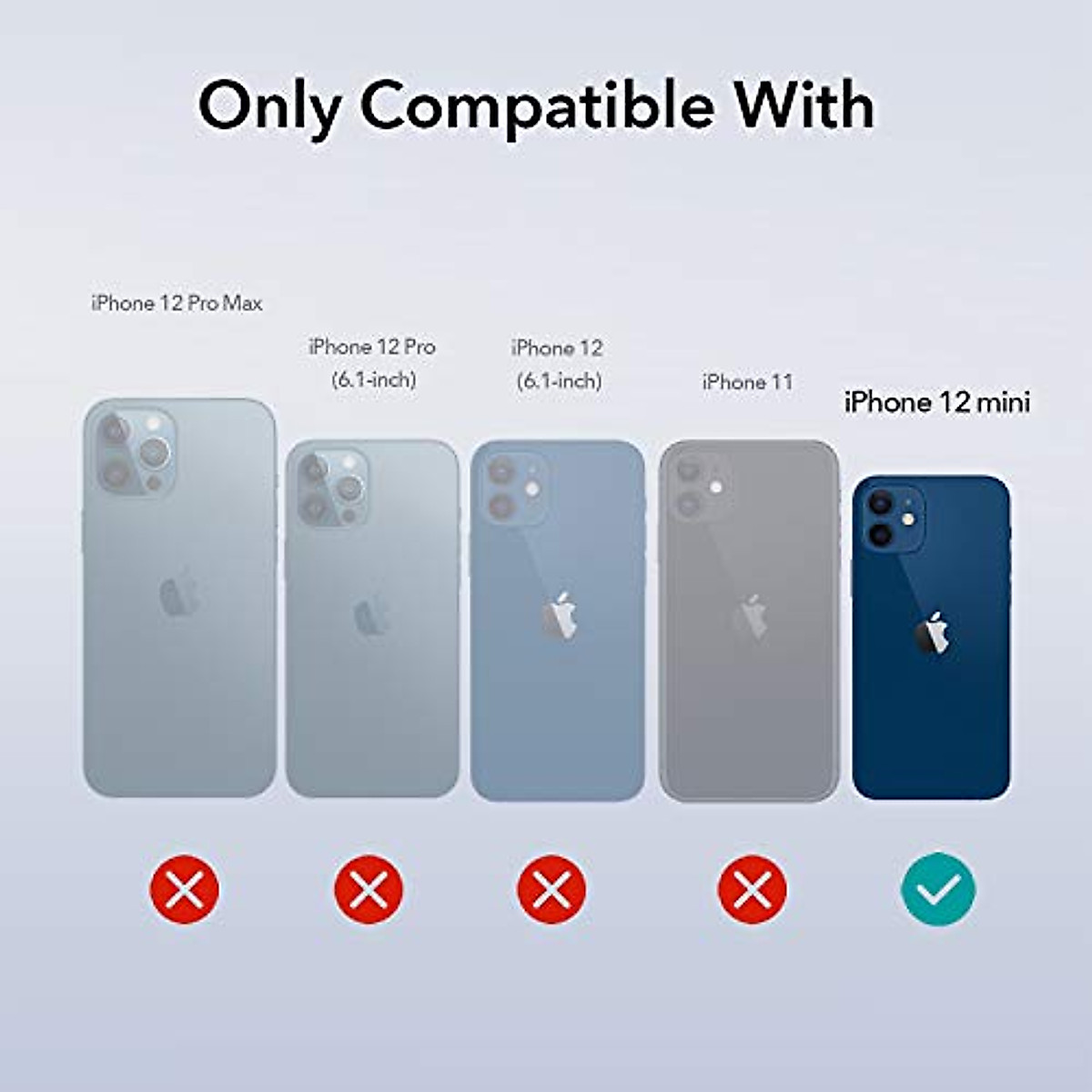 ESR Cloud Series Designed for iPhone Mini Case, Liquid Silicone Rubber Case [Comfortable Grip] [Screen & Camera Protection] [Velvety-Soft Lining] [Shock-Absorbing] for iPhone 2020, 5.4" ?Black