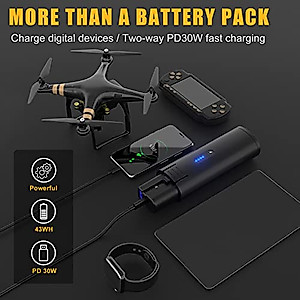 VTOMAN ToolCore V32 Cordless Pressure Washer with Jump Starter, Portable Pressure Washer, Power Water Cleaner with 6-in-1 Nozzle, 6m Hose, for Washing Car, Windows, Floor