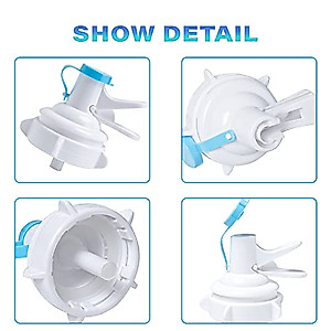 OHOH 2 Pack Water Dispenser Valve, Water Jug Dispenser Valve Water Jug Cap Bottle Spout Reusable Plastic Spigot Faucet with Dustproof Cap and Wood Stick for 55mm Non Threaded Crown Top Drinking Bottle