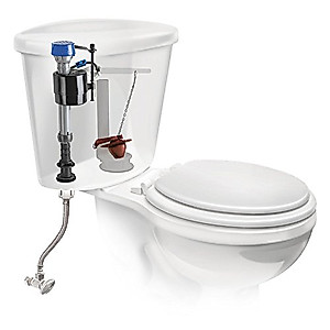 Fluidmaster 400ARHRFCS Universal High Performance PerforMAX Toilet Fill Valve, 2-Inch Flapper and CLICK SEAL 12-Inch Toilet Connector Repair Kit