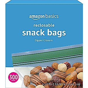 Amazon Basics Snack Storage Bags, 300 Count (Previously Solimo)