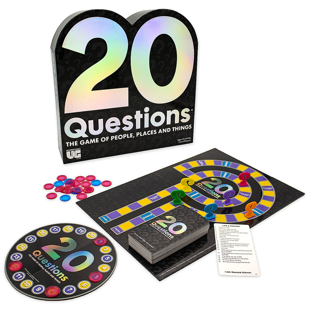 20 Questions The Original Game of People Places and Things from University Games, for 2 to 6 Players Ages 12 and Up