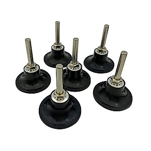 6 Pack 2 Inch Disc Pad Holder Adapter Quick Change Disc Adapter Drill Adapter with 1/4" Shank, Pad Holder Roll Lock Disc Holder for Polishing Sanding Surface, Conditioning Disc Pad Holder Assembly