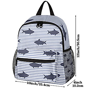 Pardick Kids Backpack for Girls Boys Shark Lightweight Water Resistant Preschool Backpack Cute