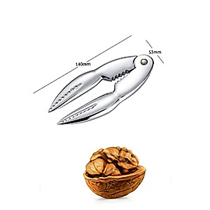 Crab Crackers 1pc Lobster Claw Crab Eating Tools Seafood Tool Set Crab Leg Nut Clips Walnut Clips Sheller Bottle Opener Chestnut Dried Fruit Pecans Silver Walnut Tool Lobster