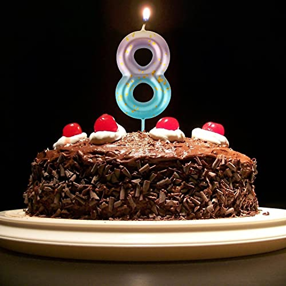 Birthday Candles Number 5 Pink to Green Gradient 3th Happy Birthday Number Candle Cake Topper, Cake Numbers Candles for Birthday Party Anniversary Decorations No 50 51 53 55 57 58 59 (5, Pink Green)