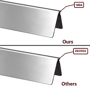 Boloda Grill Repair Parts Kit, Steel Heat Shield Tent Grill Plate Replacement, 21.5 Inch Flavorizer Bars for Grill Model Weber Spirit E-210 Spirit 200 Series Genesis A 500 7534 65902, Set of 5