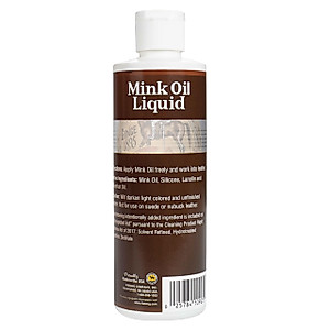 Fiebing's Mink Oil Liquid, 8 Oz. - Soften, Preserves and Waterproofs Leather