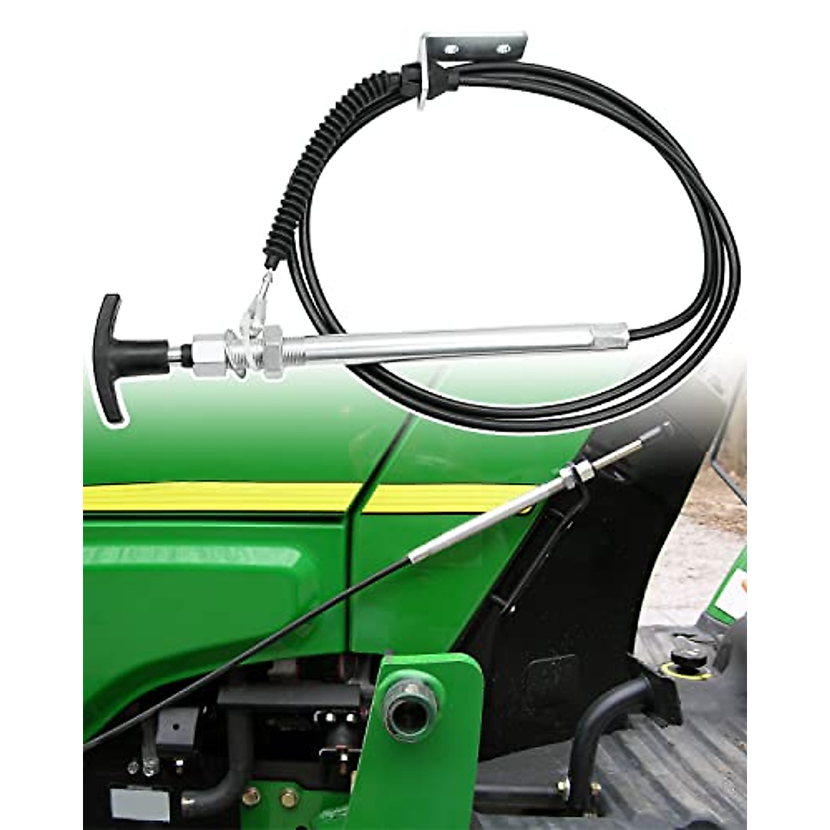 AM134404 Spout Control Input Cable Fit for John Deere, Chute Deflector Cable Fits for JD 44" Snow Blower on L 100 110 120 130 X 300 320 340 500 520 540 LA 100 110 120