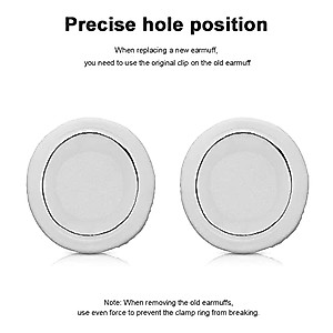 Aiivioll Replacement Ear Pads Compatible with SYNCHROS E50BT E50 S500 S700 Wireless EarPads Headphones Ear Pads Protein PU Leather Ear Pads Repair Parts (White)