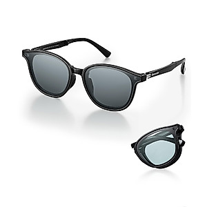 BENEUNDER Polarized Sunglasses for Womens & Mens, Retro Small Round Folding Sunglasses with UV400 Protection