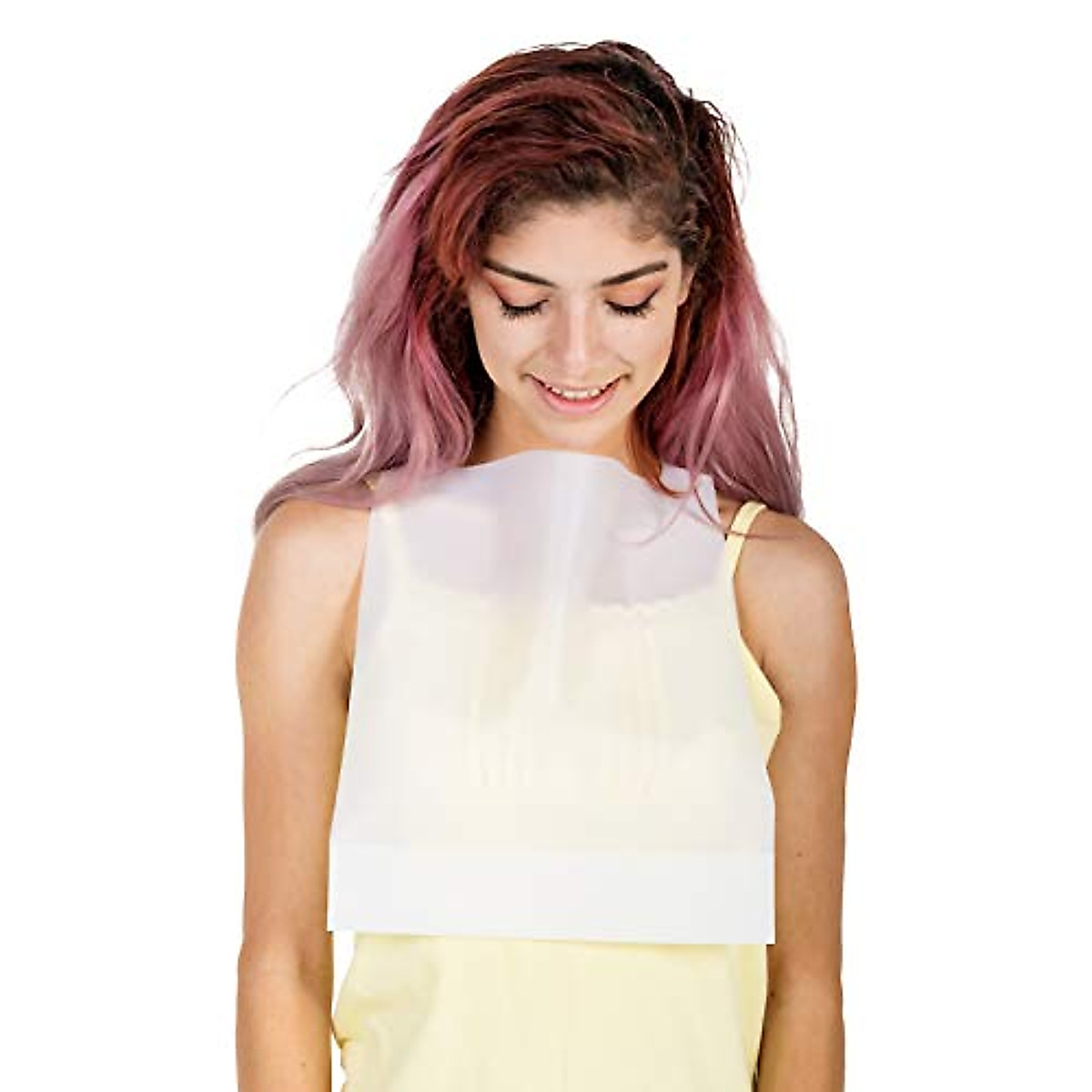 Disposable White Plastic Bibs for Kids (100 Pack)