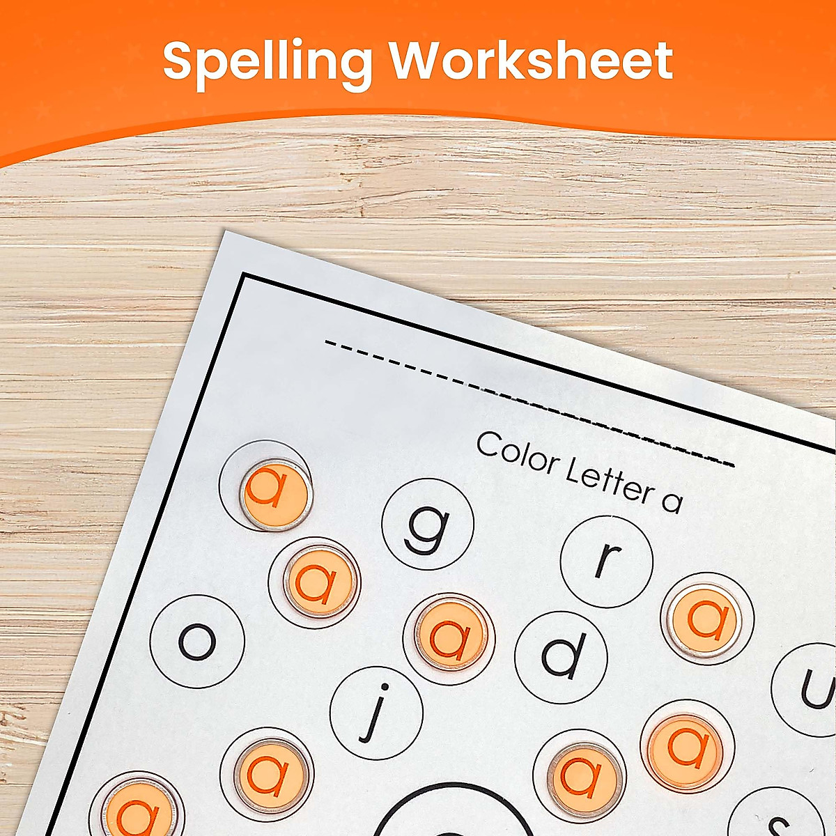 MR CHIPS Magnetic Bingo Chips with Metal Ring 3/4 Inch 300 Upgraded Pieces Orange Transparent - Available in 7 Colors A Reusable Storage Bag