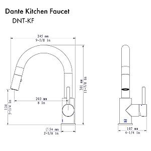 ZLINE Autograph Edition Dante Kitchen Faucet in Champagne Bronze (DNT-KF-CB)