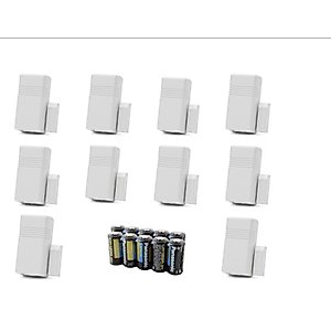 Lot of 10 Honeywell Ademco 5816WMWH White Door/Window Transmitter w/ Magnets, Batteries and Mounting Hardware