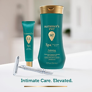 Summer's Eve Spa Daily Intimate Beauty, Luxurious Skin Serum, Post Shave Fragrance Free Women’s Hydrating Serum, 1oz Tube