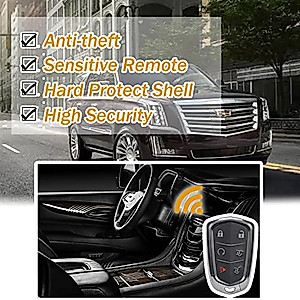 TOP-VIGOR 6 Buttons Smart Car Key Fob,  315Mhz Remote Key Fob Replacement HYQ2AB for Cadillac Escalade 2015-2019 for Cadillac Escalade ESV 2015-2020