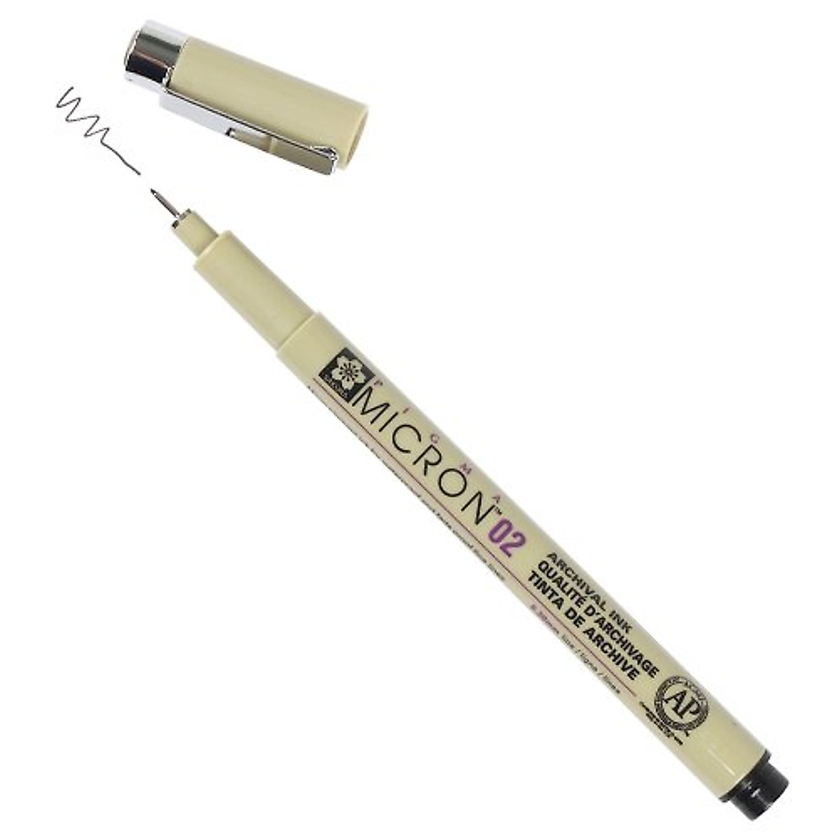 Sakura Pigma 30281 Micron Blister Card Ink Pen Set, Black, 02 1CT