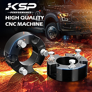 KSP Ranger Leveling Lift Kits, 2.5inch Front Strut Spacer Compatible with Ranger 2WD 4WD 2019-2022, Forged Aircraft Aluminum Suspension Level Kits Raise 2.5" on Pickup with 255/265/285 Tires