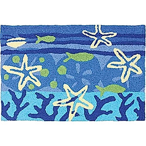 Jellybean Indoor Outdoor Machine Washable Rug, Ocean View