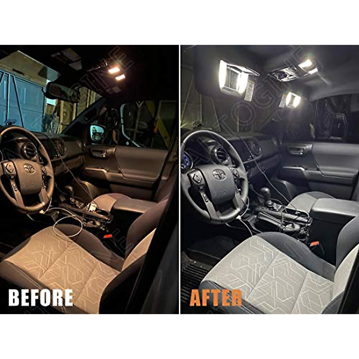 AUTOGINE White LED Interior Lights Kit for Toyota RAV4 2016 2017 2018 2019 2020 2021 Super Bright 6000K Interior LED Lights Bulbs Package + Install Tool