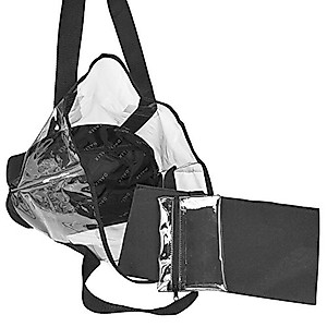 20" Large Clear Tote Bag with Small Pouch