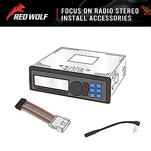 RED WOLF Car Stereo Wire Harness Radio Antenna Adapter Connector Plug Compatible with Honda Civic Accord Fit CRV 2009-2020 Aftermarket Stereo Wiring Plug
