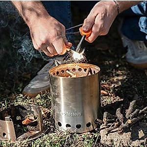 Solo Stove Fire Striker Stainless Steel Ferrocerium Rod Waterproof Fire Starter for Camping Survival Kits and Hiking Easy Grip Handle with up to15,000 Strikes