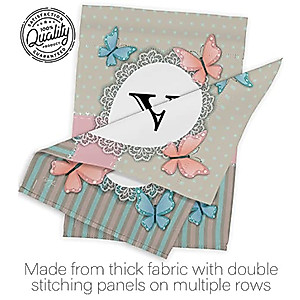 Breeze Decor X Initial Garden Flag Set Mailbox Hanger Monogram Friends Bugs & Frogs Butterfly Ladybugs Dragonfly Bee Springtime Insect Natural Wildlife House Yard Gift Double-Sided, Made in USA