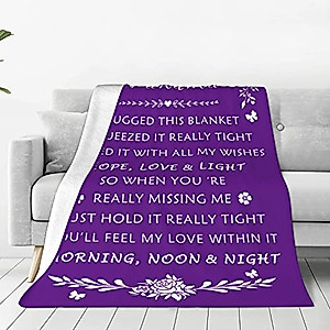 I Love You Grandma Gift Blanket Soft Throw Great Grandmother Gifts for Grandma Nana Gifts from Grandkids for Birthday Mothers Day Wrap Your Grandmother with Love and Inspirational Words 50" x 60"