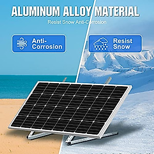 ECO-WORTHY 41in Solar Panel Mount Brackets, with Foldable Tilt Legs, Adjustable Mounting Brackets Kits for RV, Roof, Boat, and Off-Grid