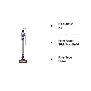 Shark ZS350 Rocket Zero-M Self-Cleaning Anti Pet Hair Lightweight Bagless Corded Stick Handheld Vacuum Cleaner for Carpet and Hard Floors (Renewed)