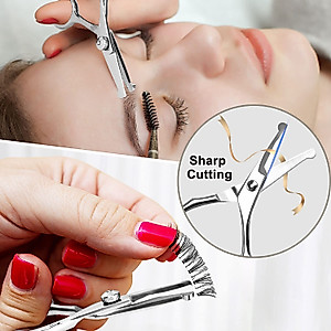 Avenoir Facial Hair Scissors for Men, Professional Mustache & Beard Scissors, Nose Ear Eyebrow Pet Trimming Stainless Steel Scissors(Safety Round Tip Design), Silver, 5.3inx2.16inx0.7in