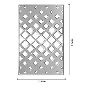 Metal Hollow Rhombus Frame Cutting Dies,Rhombus Background Frame Die Cuts Embossing Stencils Template Mould for Card Scrapbooking and DIY Craft Album Paper Card Decor