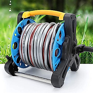 Wall Mounted Hose Holder Large Hose Car Wash Water Gun Hose Holder Reel Can Be Wound Around 30 To 40 Meters Cast Iron (Color : Blue, Size : One Size)