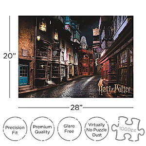AQUARIUS Harry Potter Puzzle Diagon Alley (1000 Piece Jigsaw Puzzle) - Officially Licensed Harry Potter Merchandise & Collectibles - Glare Free - Precision Fit - 20x28in
