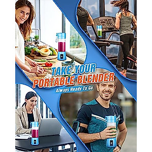 Personal Blender with USB Rechargeable Mini Fruit Juice Mixer, Mini Portable Blender for Smoothies and Shakes Mini Juicer Cup Travel 380ML