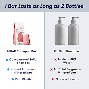 HIBAR - Curl Shampoo Bar - For Curly Hair - Define, Cleanse & Nourish - With Babassu & Pracaxi Butter & Curl Complex - Plastic-Free - Soap, Paraben & Sulfate-Free - Color Safe & Vegan - 1 Solid Bar